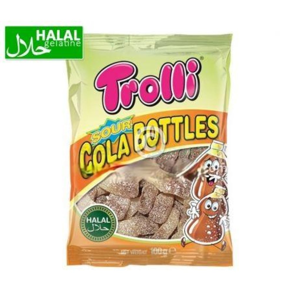 Trolli Sour Cola Bottles Halal 100 gr. - Soennah Dokter